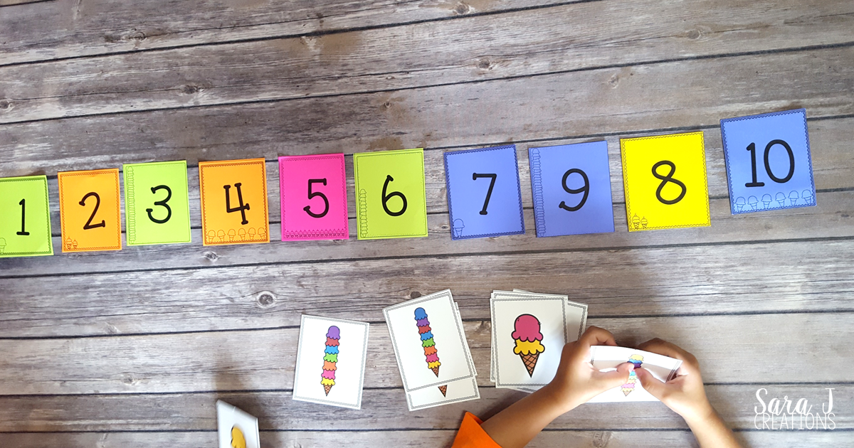 Ice Cream Number Match | Sara J Creations
