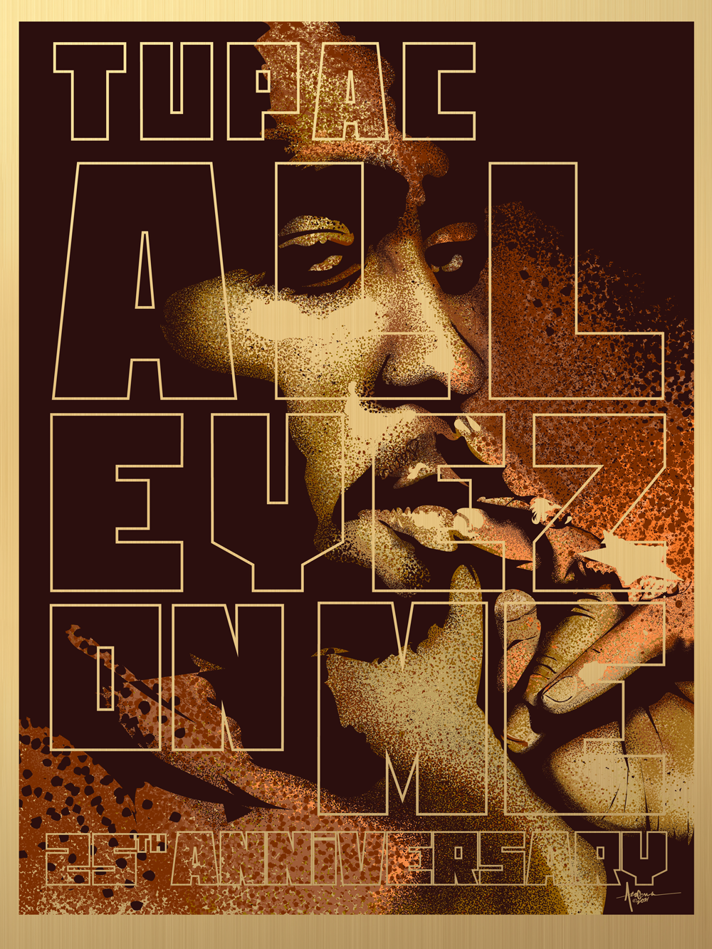 INSIDE THE ROCK POSTER FRAME BLOG: Tupac All Eyez on Me Poster By Mexifunk
