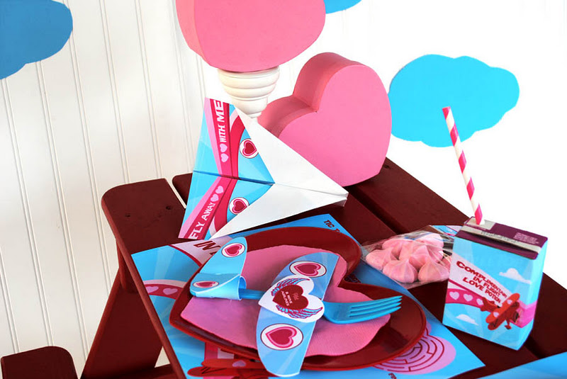 Kara's Party Ideas Fly Away With Me Valentine’s Party - Airplane Party ...