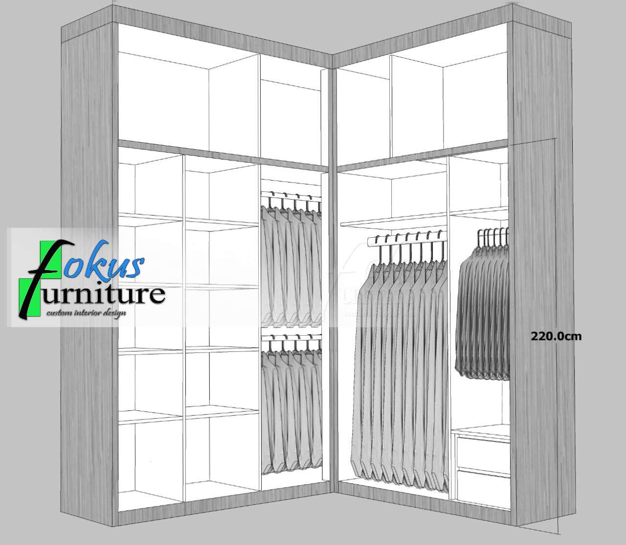 35+ Ukuran Standar Lemari Pakaian 2 Pintu, Terpopuler!