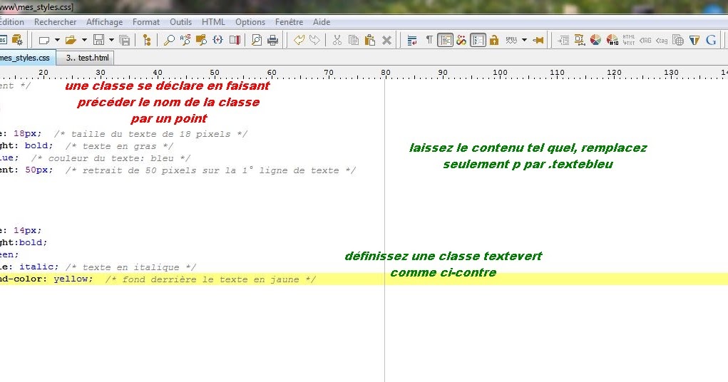 D'un sujet à l'autre: CSS: ID et classes