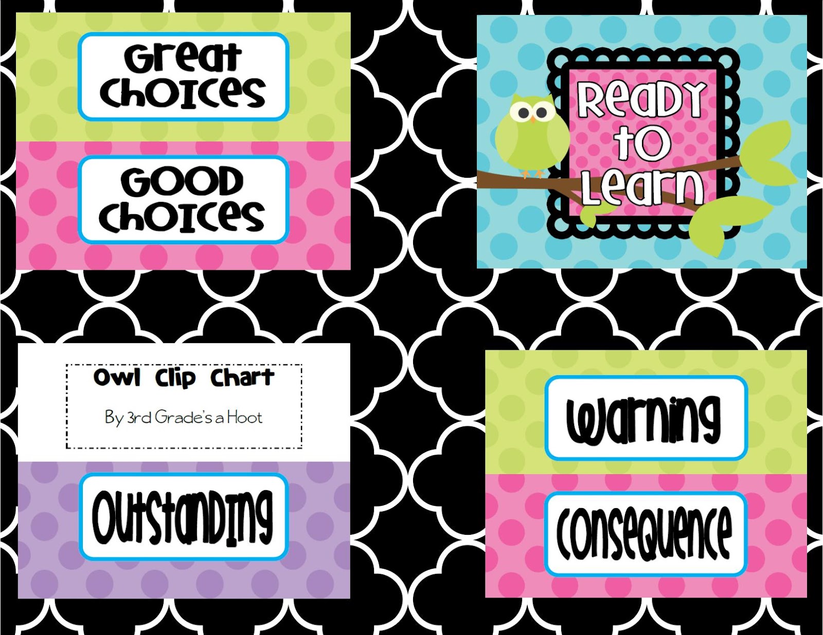 3rd Grade's a Hoot: Freebie Owl Classroom Clip Chart- Something to Hoot ...