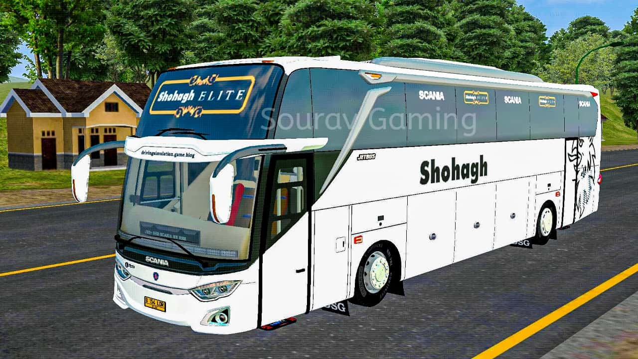 Shohagh Elite Scania Bus Mod+Skin For Bus Simulator Indonesia | Bussid ...