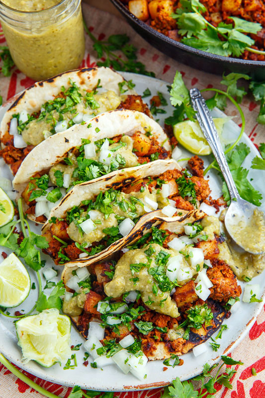 Chorizo And Potato Tacos With Avocado Salsa Verde Recipe On Closet Cooking