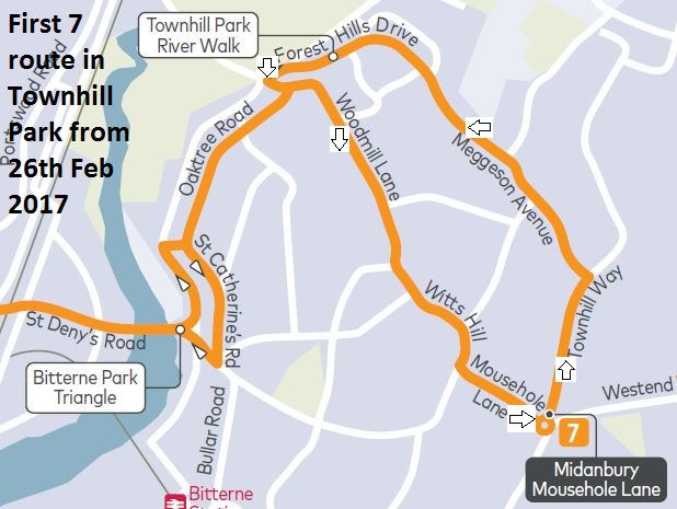Southampton Bus Update: First 1 & 7 rerouted from 26th Feb