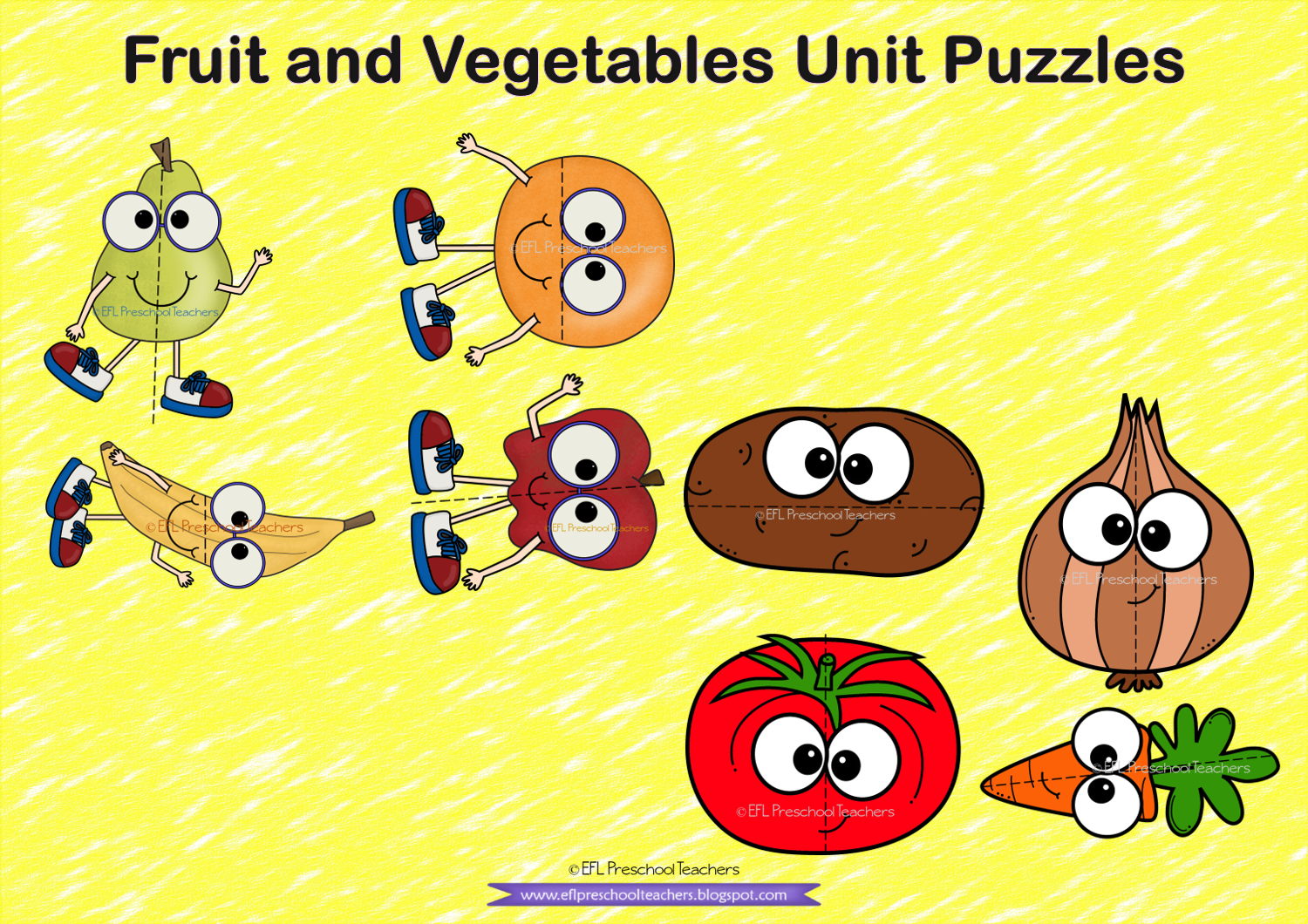 ESL/EFL Preschool Teachers: Fruit and Vegetables Theme book and games ...