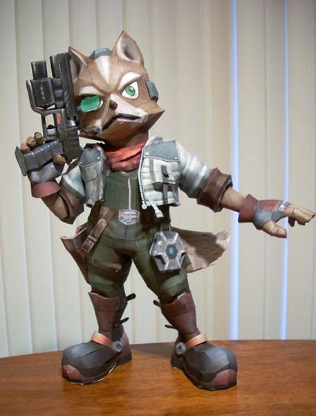 Super Smash Bros.: Fox McCloud Paper Model | Paperized Crafts
