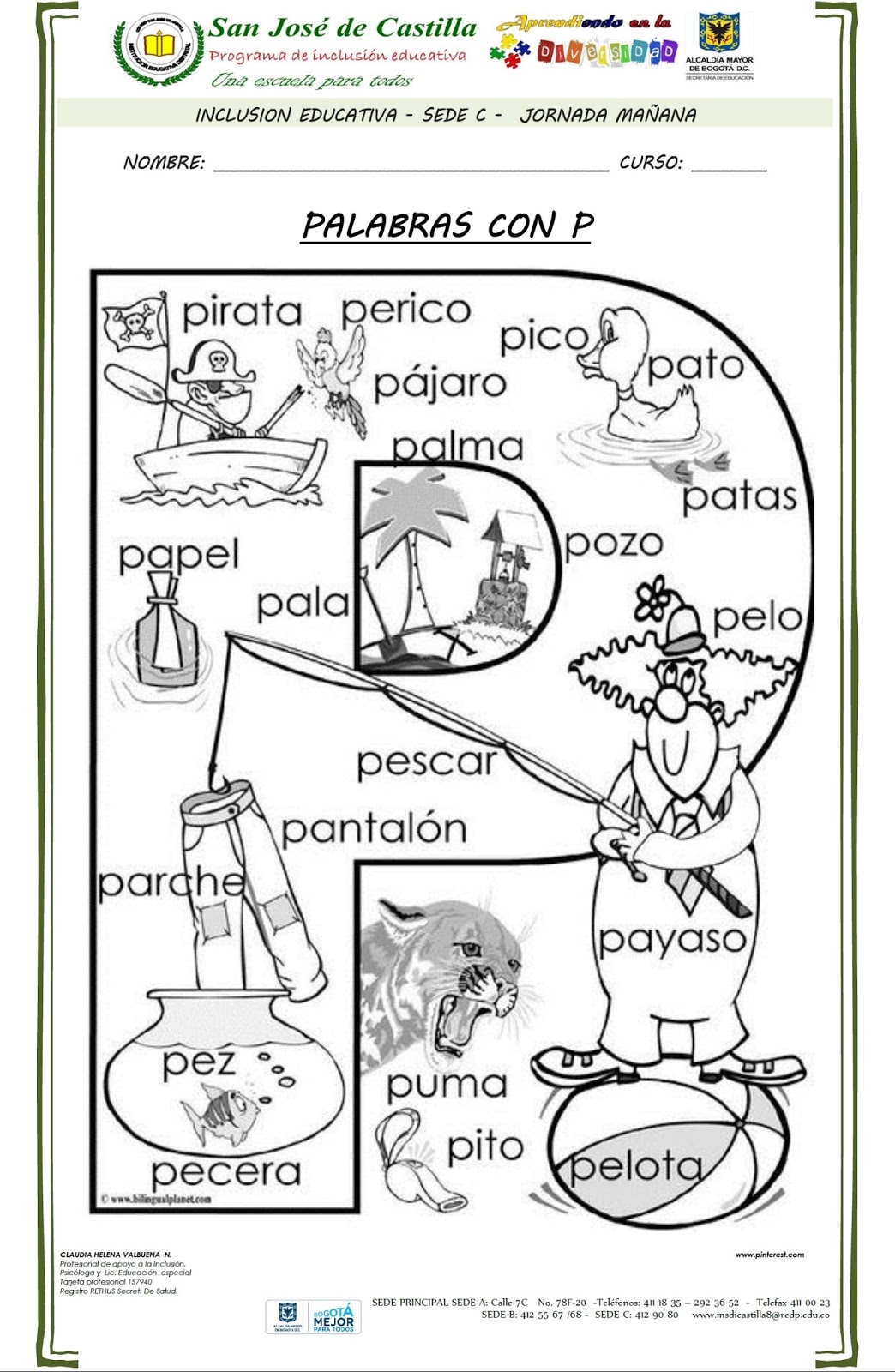 GUIAS - PALABRAS M,P,S