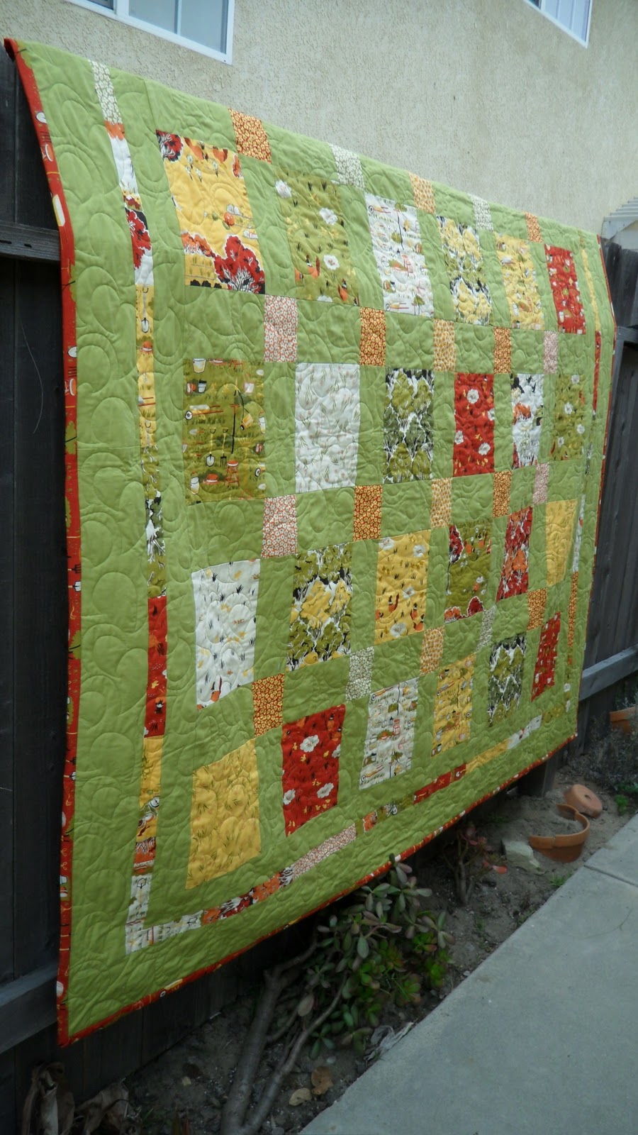 Kaleidoscope of Colors: Easy as "Layer Cake" Queen Quilt