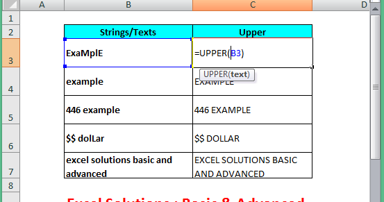 Use UPPER LOWER Function in Excel - convert text from upper to lower ...