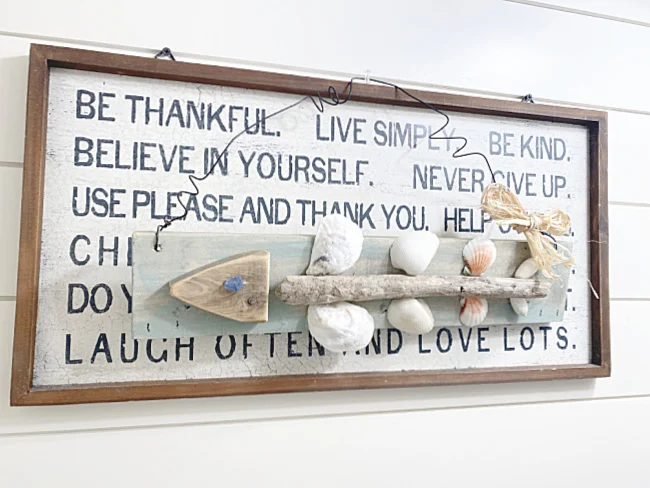 Fish Bone Art with Shells