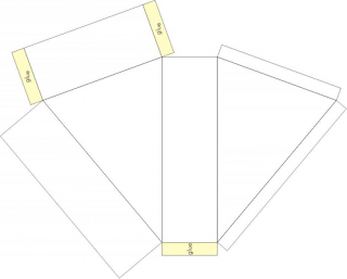 ARTES DA NANDA DA BAHIA : Molde caixa triangular