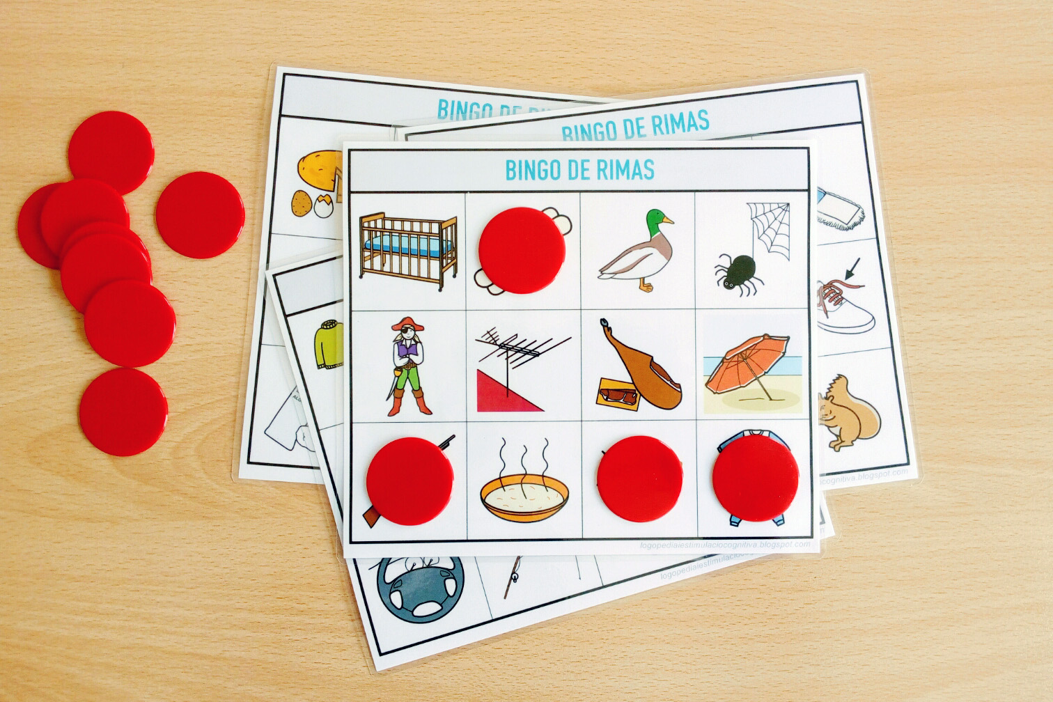 Logopèdia i Estimulació Cognitiva: Bingo de rimas