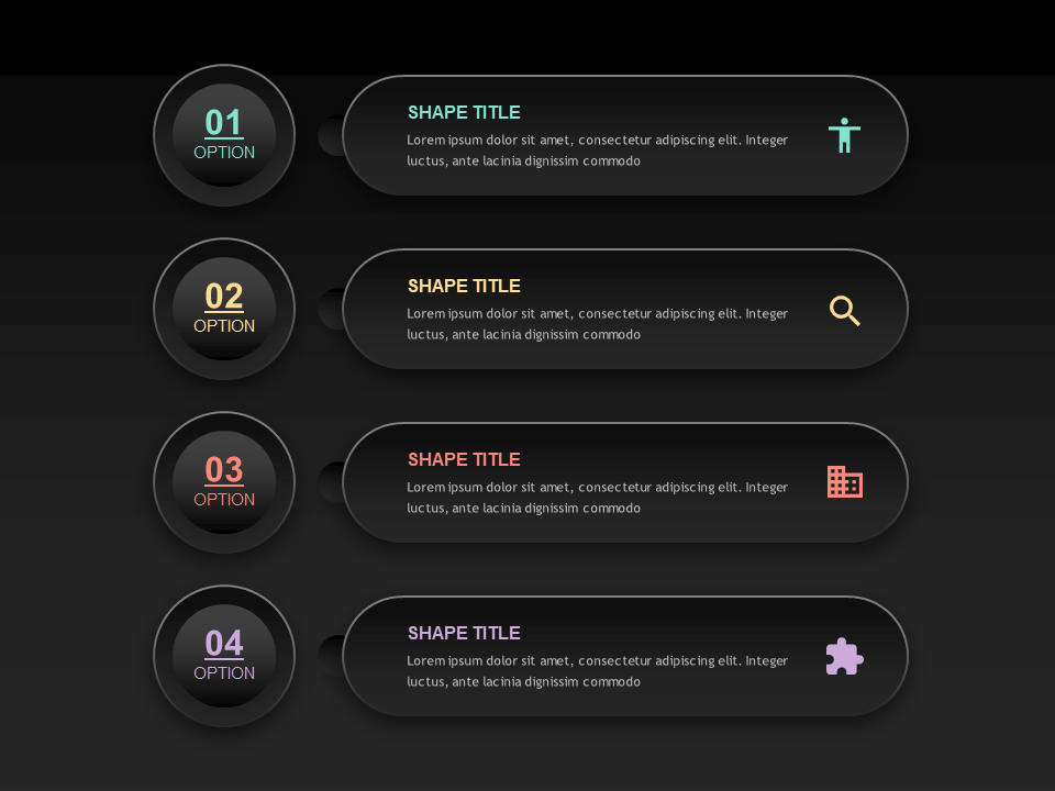 Dark Mode List PowerPoint Templates - PowerPoint Free