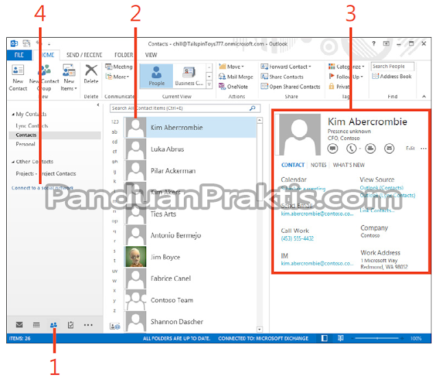 Cara Melihat Kontak Di People Pane Outlook 2013 - Panduan Officeku