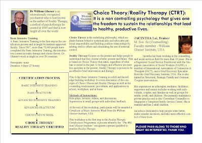 Alive Connections: Choice Theory, Reality Therapy Basic Intensive ...