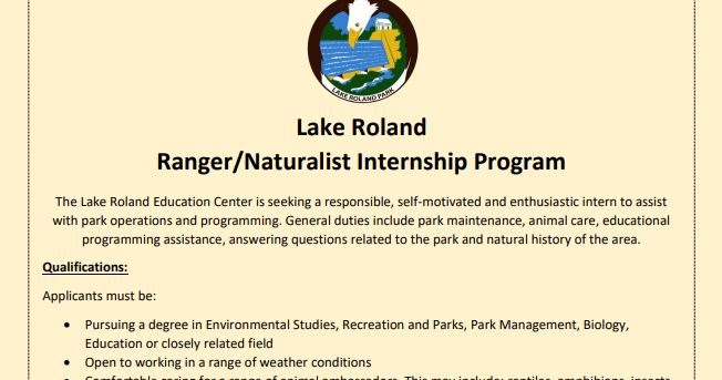 UMD Geographical Sciences Undergraduate Blog: Lake Roland Ranger Internship