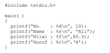 Belajar Bahasa C Fungsi Printf( ) dan scanf( ) | belajar coding