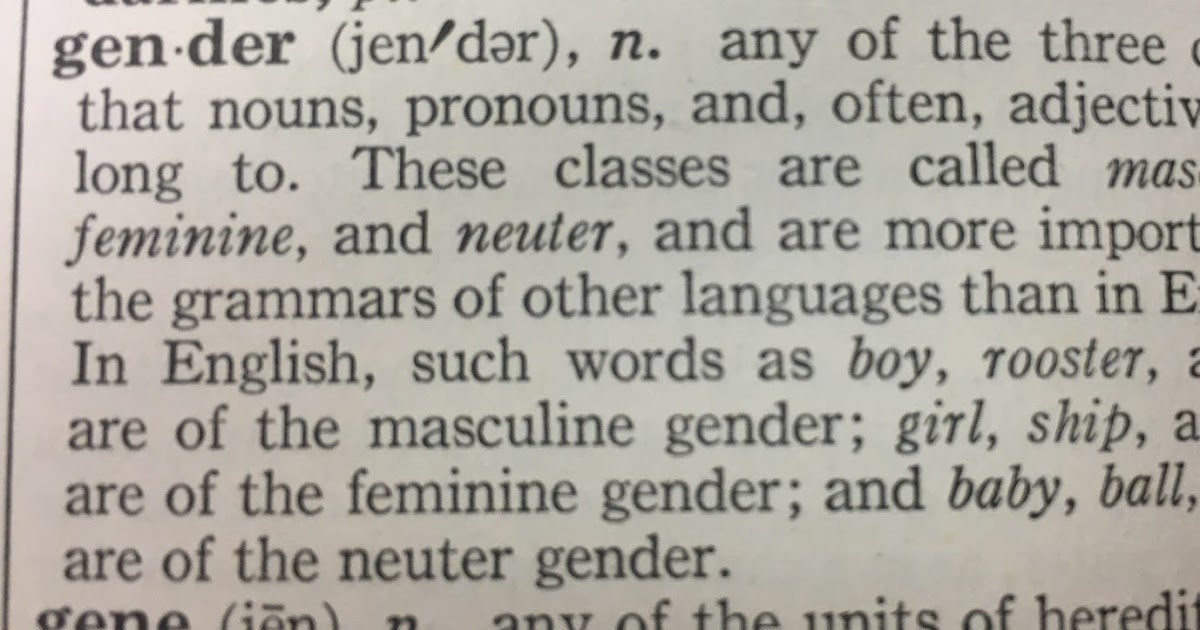 Speaking Truthfully: GENDER – Definition