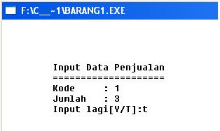 Contoh Program penjualan produk dengan C++