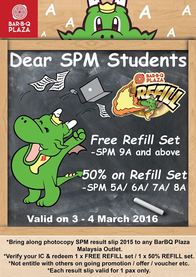 SPM 优秀生有口福了！BarBQ Plaza 请你吃大餐！ - Leesharing