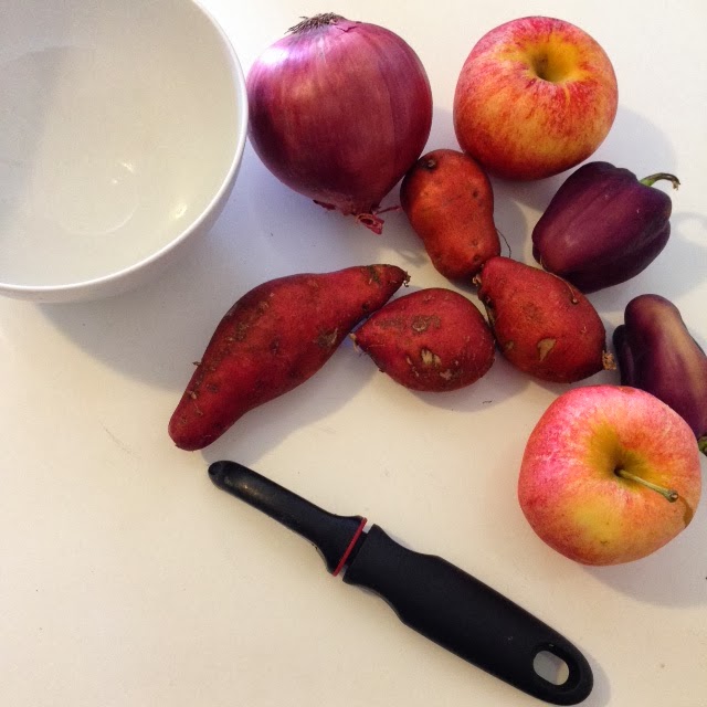 K8LA: Vegan Apple and Sweet Potato Hash