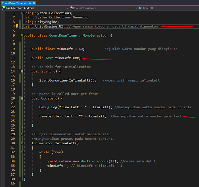 Tutorial Unity Cara Membuat Hitungan Mundur Coundown Timer Unity Tutorial Indonesia