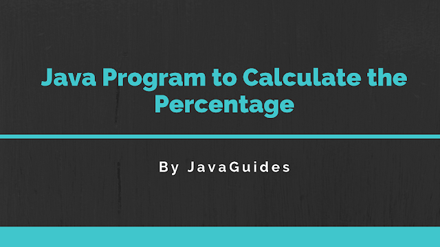 Java Program to Calculate the Percentage
