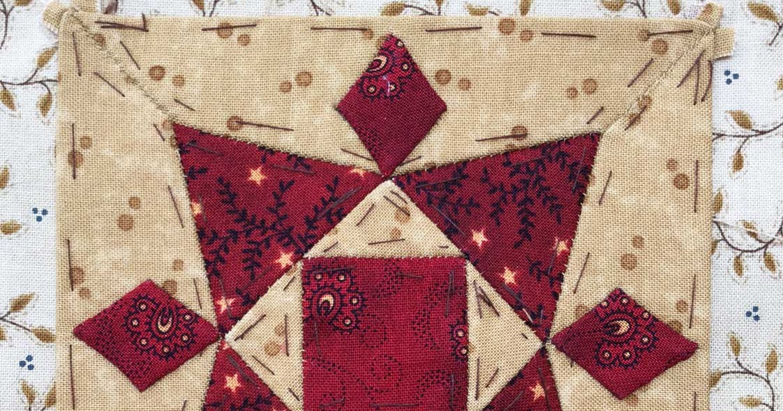 Fabadashery: Dear Jane Quilt - Block D11 Snow Crystal