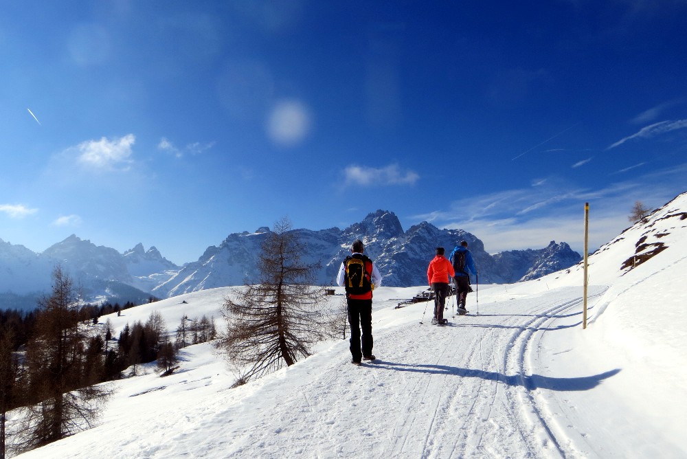 Da Passo Monte Croce Comelico a Malga Nemes e Klammbach in inverno ...