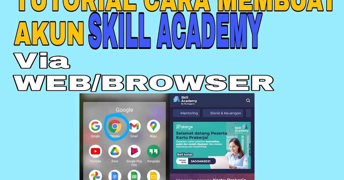CARA MEMBUAT AKUN SKILL ACADEMY VIA BROWSER