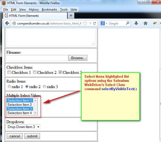 Selenium By Arun 400 Using Selectbyvisibletext Command To Select More Than One List Options