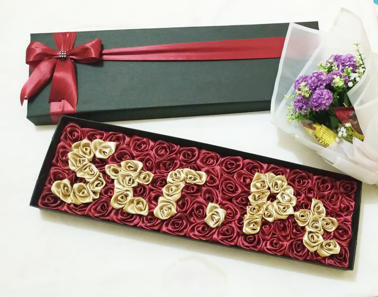 Bunga Wisuda Tangerang I Bunga Box FF65 - Jual bunga handmade