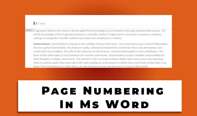 How To Add Page Number In MS Word Insert Page Number In Word MS Word 2016 How To Add Page Number In MS Word Insert Page Number In Word MS Word 2016