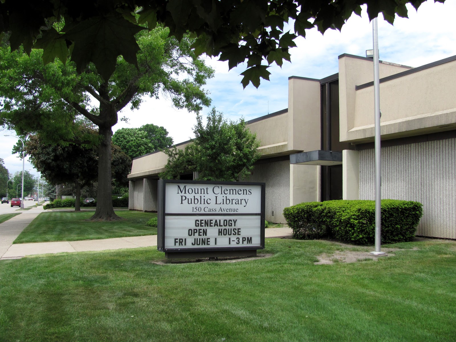 MCGG and Let's Talk...Genealogy: Our Favorite Library, Mount Clemens ...