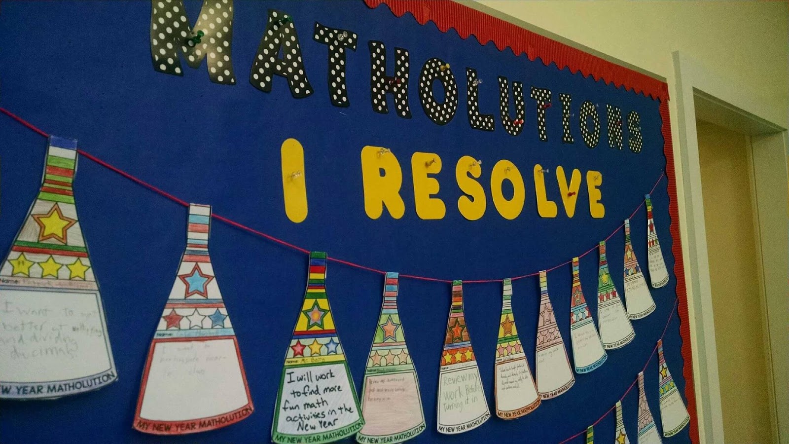 Scaffolded Math and Science: My New Year Matholution Pennant Photos ...