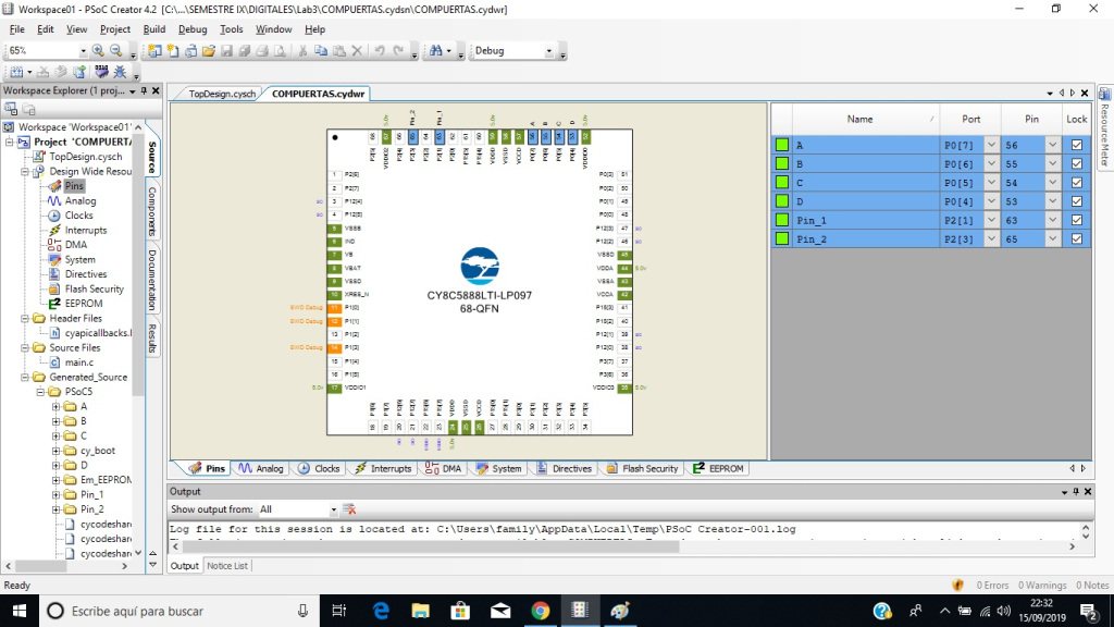 Construyendo con PSoC: 3.) COMBINACIONALES LÓGICOS EN PSOC 5LP