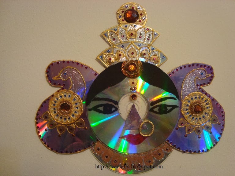 Riya's Crafts .....Craft Ur Scrap: Durga Mata ---CD Craft