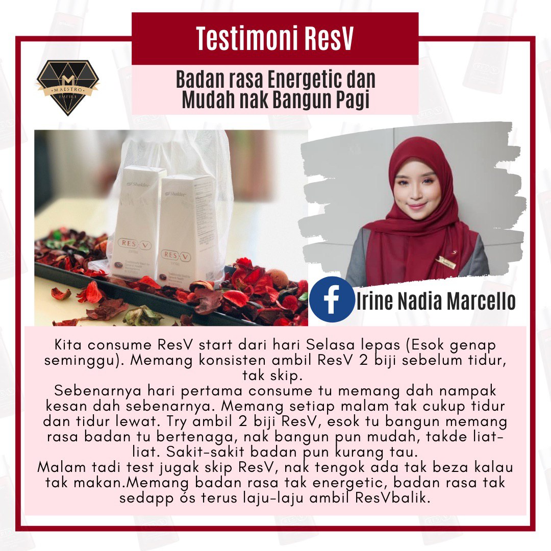 KEBAIKAN DAN KEISTIMEWAAN RES-V SHAKLEE