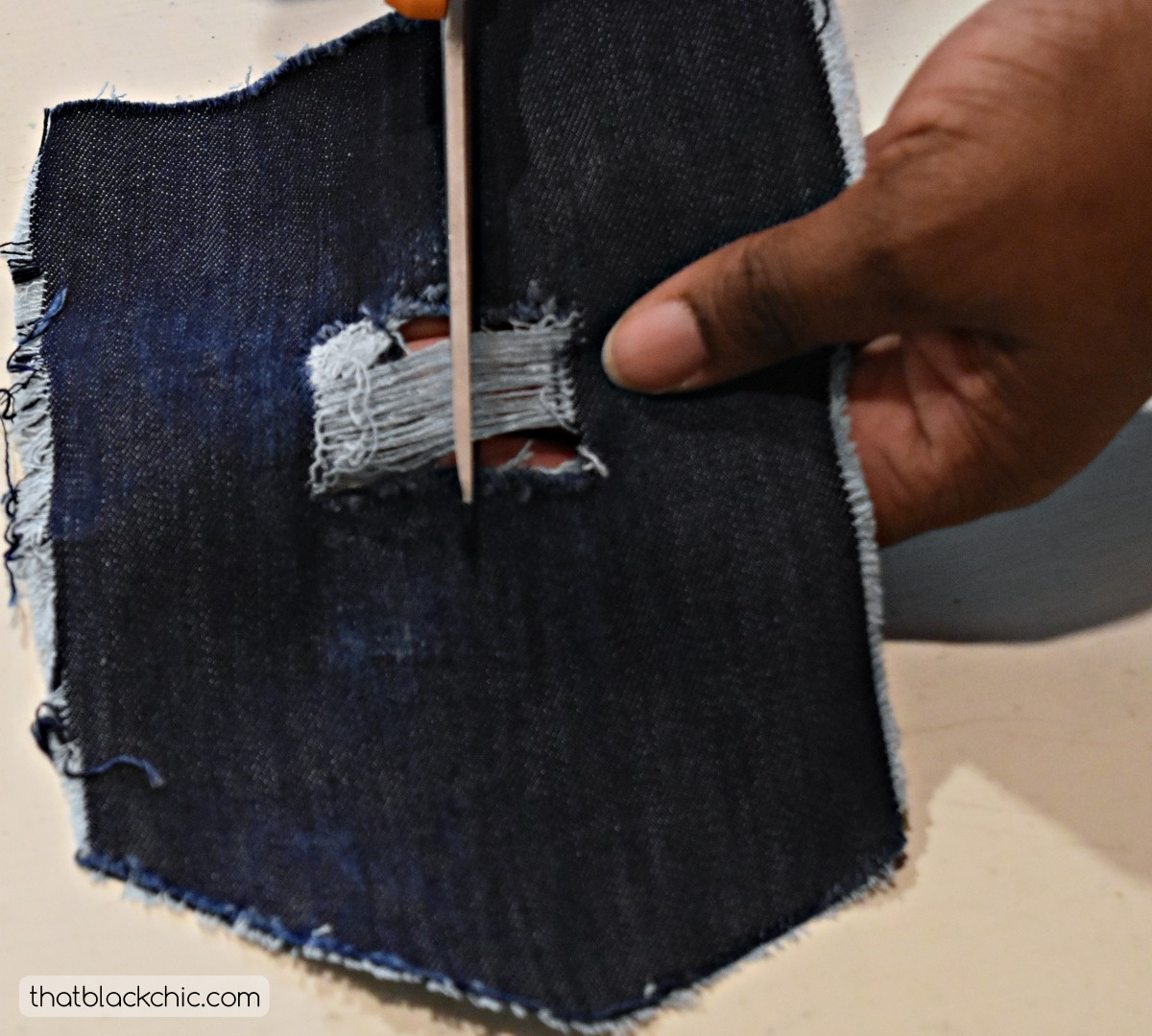 DIY Distressing Your Own Denim! [Tutorial] | That Black Chic
