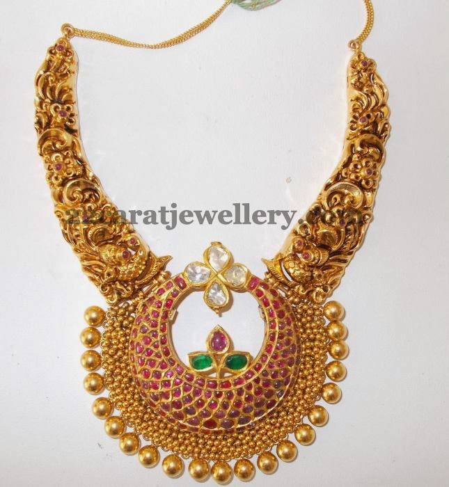Chandbali Pendant Filigree Choker - Jewellery Designs
