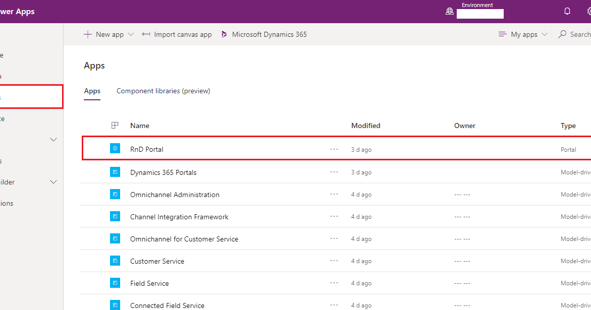 CRM HUB: How to open PowerApps Portal admin center