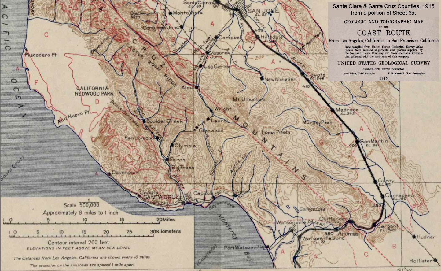 Santa Cruz Trains: Railroads of the Monterey Bay: Railroads: Southern ...