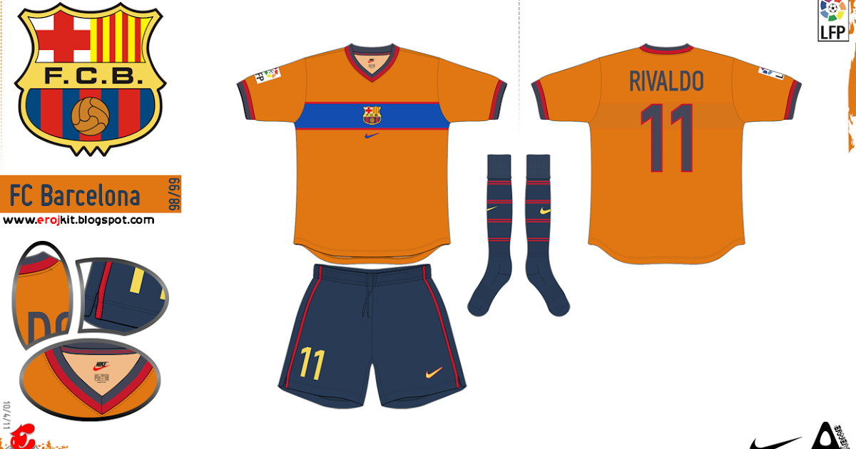 Kit Design, by eroj: 1998-99 Barcelona (Home e Away)