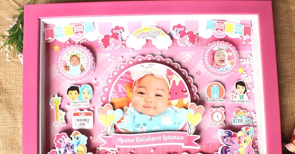 Template Biodata Bayi Lucu File Psd