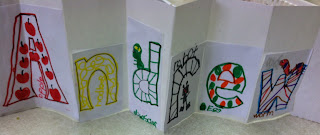 Art at East, Union and more...: First Grade Name Art