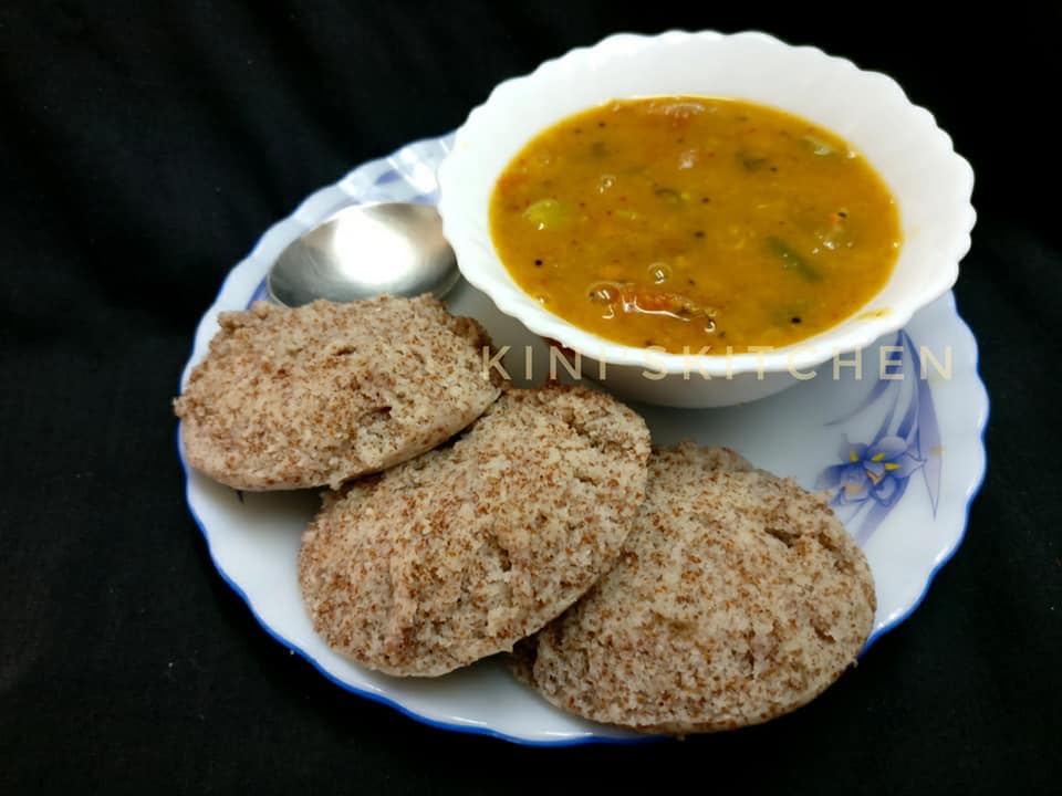 Ragi Idli with Sambar