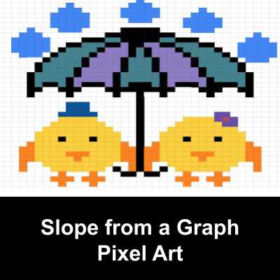 Slope from a Graph Pixel Art