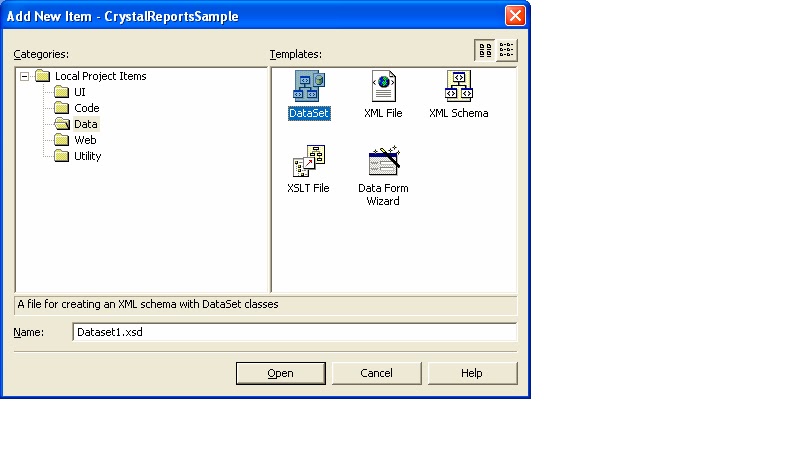 Crystal Reports Create A Crystal Report From ADO NET Dataset Using VB NET Crystal Reports Create A Crystal Report From ADO NET Dataset Using VB NET