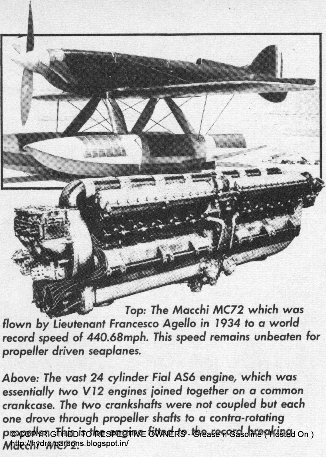 FIAT - V24 Engine - M.C.72 Aircraft Engine - way2speed
